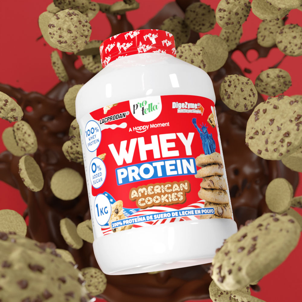 Whey Protein American Cookie 1kg - Sports Supplementation - Protella ...